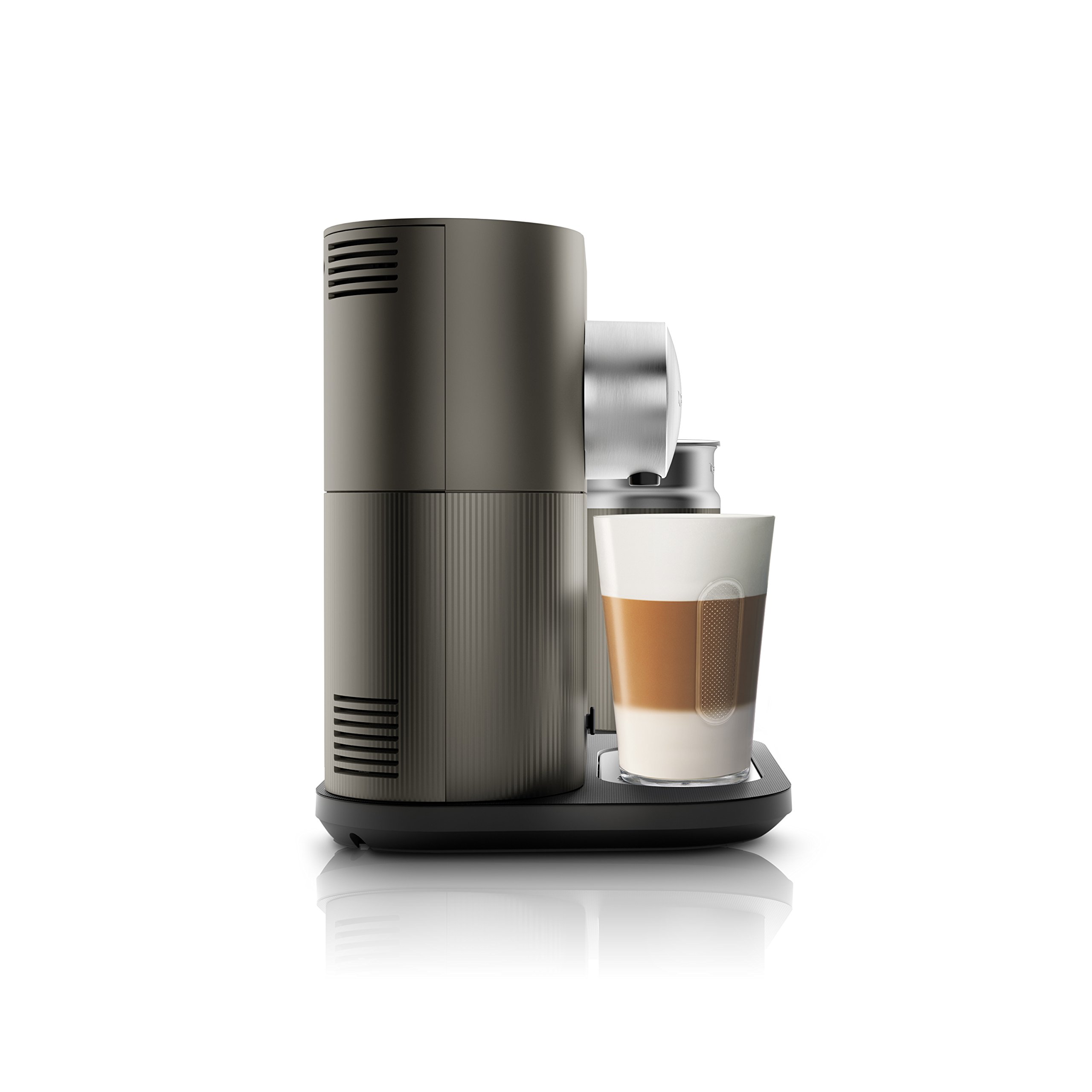 Nespresso Expert Original Espresso Machine Bundle with Aeroccino Milk Frother by De'Longhi, Anthracite Grey