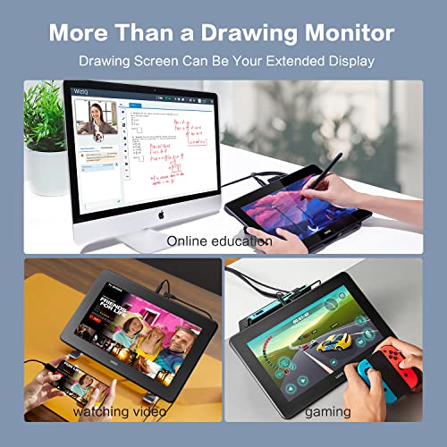 UGEE 15.4 Inch Drawing Tablet with Screen, 127% sRGB Full Laminated Graphics Monitor, 8192 Levels Battery-Free Stylus with Digital Eraser, Pen Display Support for Android Phone & Windows/Mac/Chrome OS