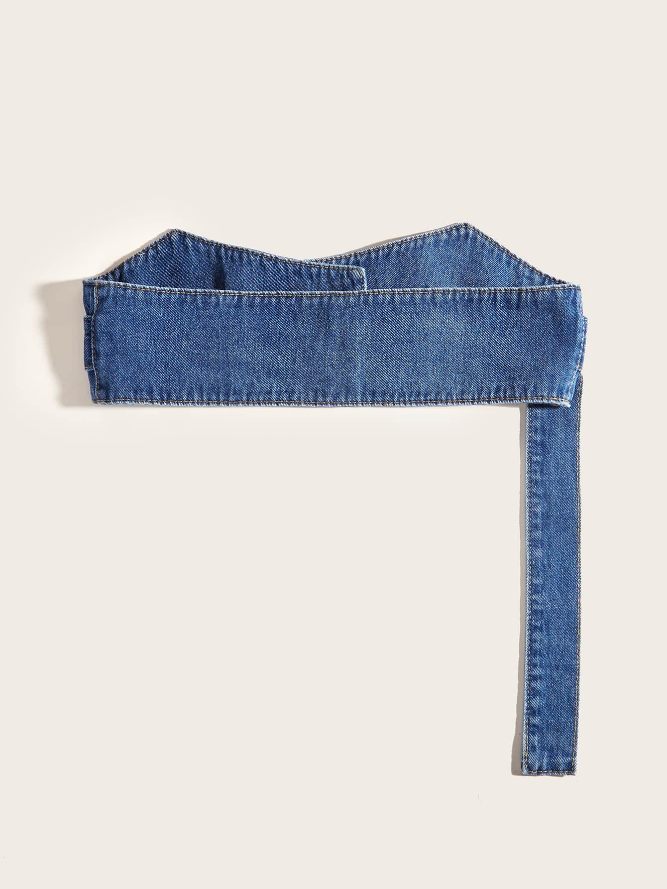 Verdusa Women's Denim Wide Belts Buckle Wrap Waist Cinch Corset Belt Blue 90