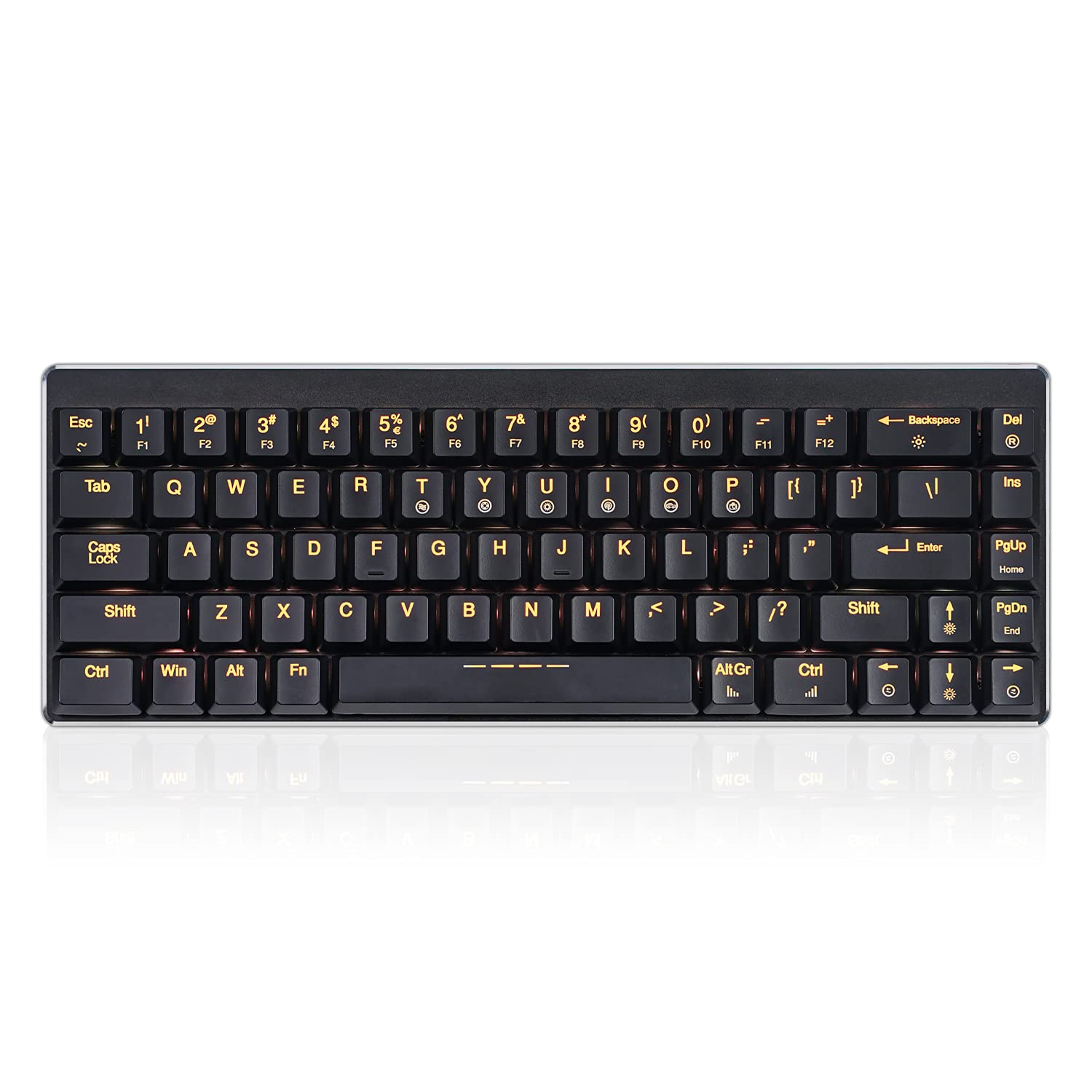 Perixx Micro USB PERIBOARD-428 Mini Mechanical Keyboard with Kailh Low Profile Brown Switch, RGB Backlighting, Black, US English Layout