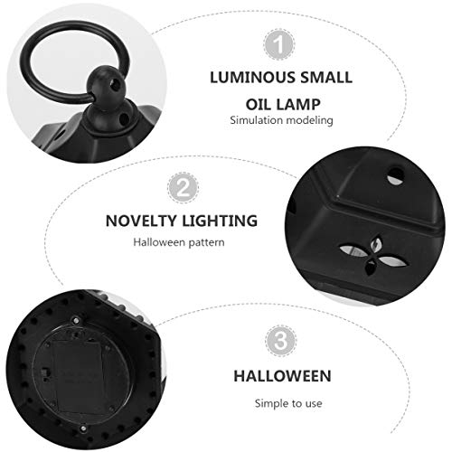 OSALADI Halloween Lantern Flickering LED Candles Lantern Lamp Table Centerpiece Home Garden Decoration for Halloween Party Supplies