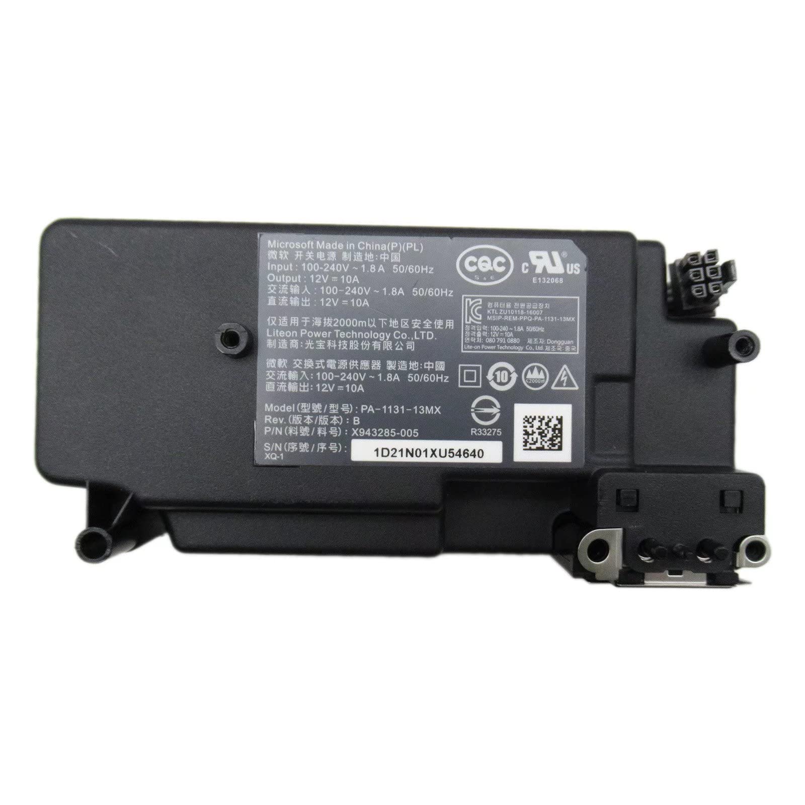 Replacement Internal Power Supply for Xbox One S (Slim) 1681, AC Adapter Brick PA-1131-13MX N15-120P1A