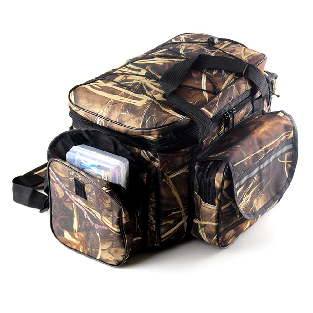 Taruor Large Capacity Fishing Tackle Bag, Waterproof Fishing Tackle Storage Bag Case