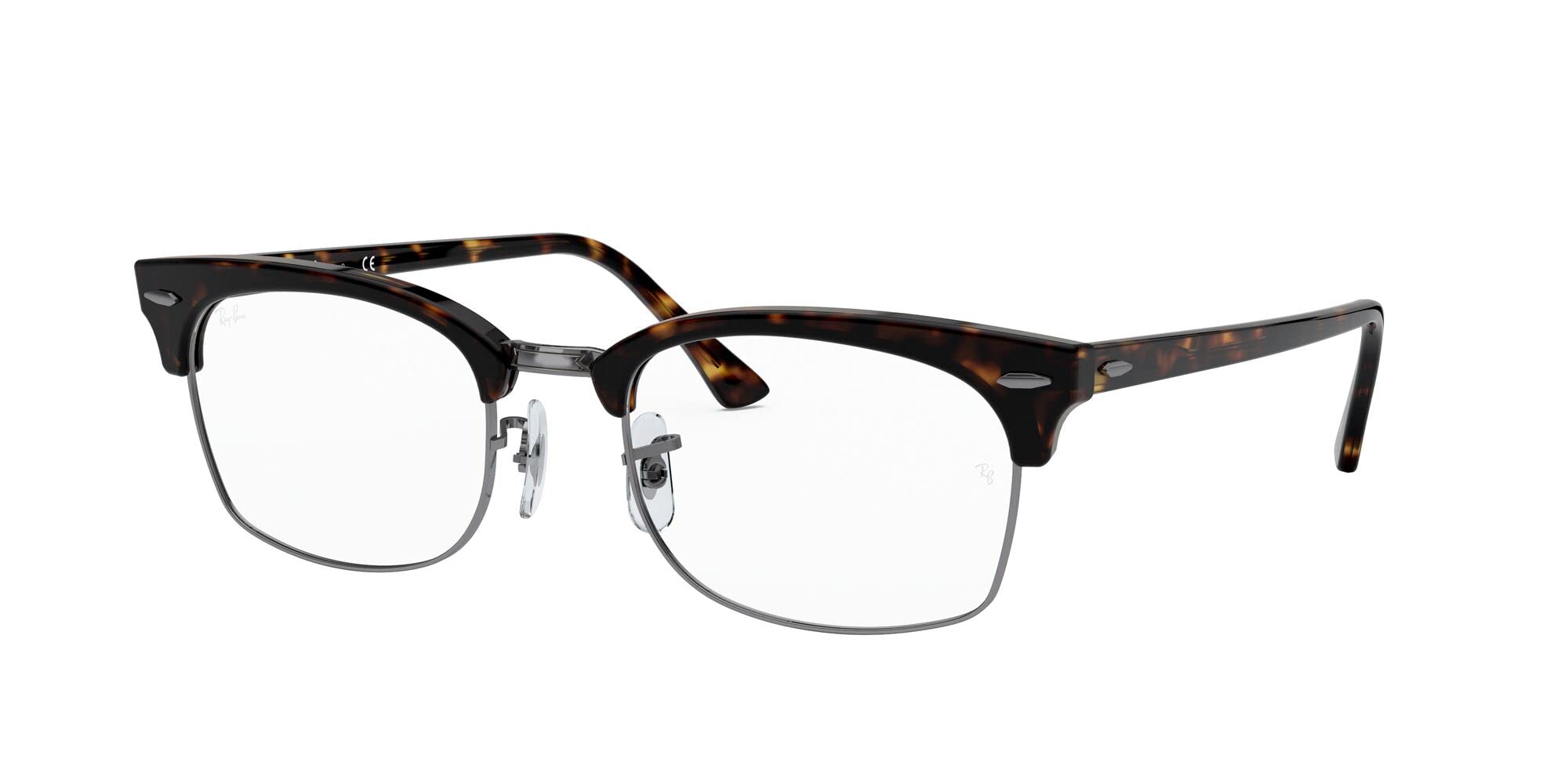 Ray-Ban RX3916V Clubmaster Square Prescription Eyeglass Frames, Havana/Demo Lens, 52 mm