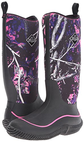 Muck Boots Hale Multi-Season Women's Rubber Boot, Black/Muddy Girl Camo, 7 M US