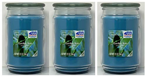 Mainstays 20oz Garden Rain Scented Candles, 3-Pack