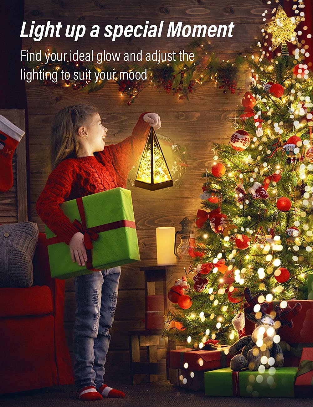 Mikasol Fairy String Lights, 1 Packs Led Fairy Lights Battery Operated Waterproof Copper Wire with Remote Control Fairy Lights for Bedroom. Firefly Lights Christmas Lights 8 Modes (16.4 ft/Warm White)