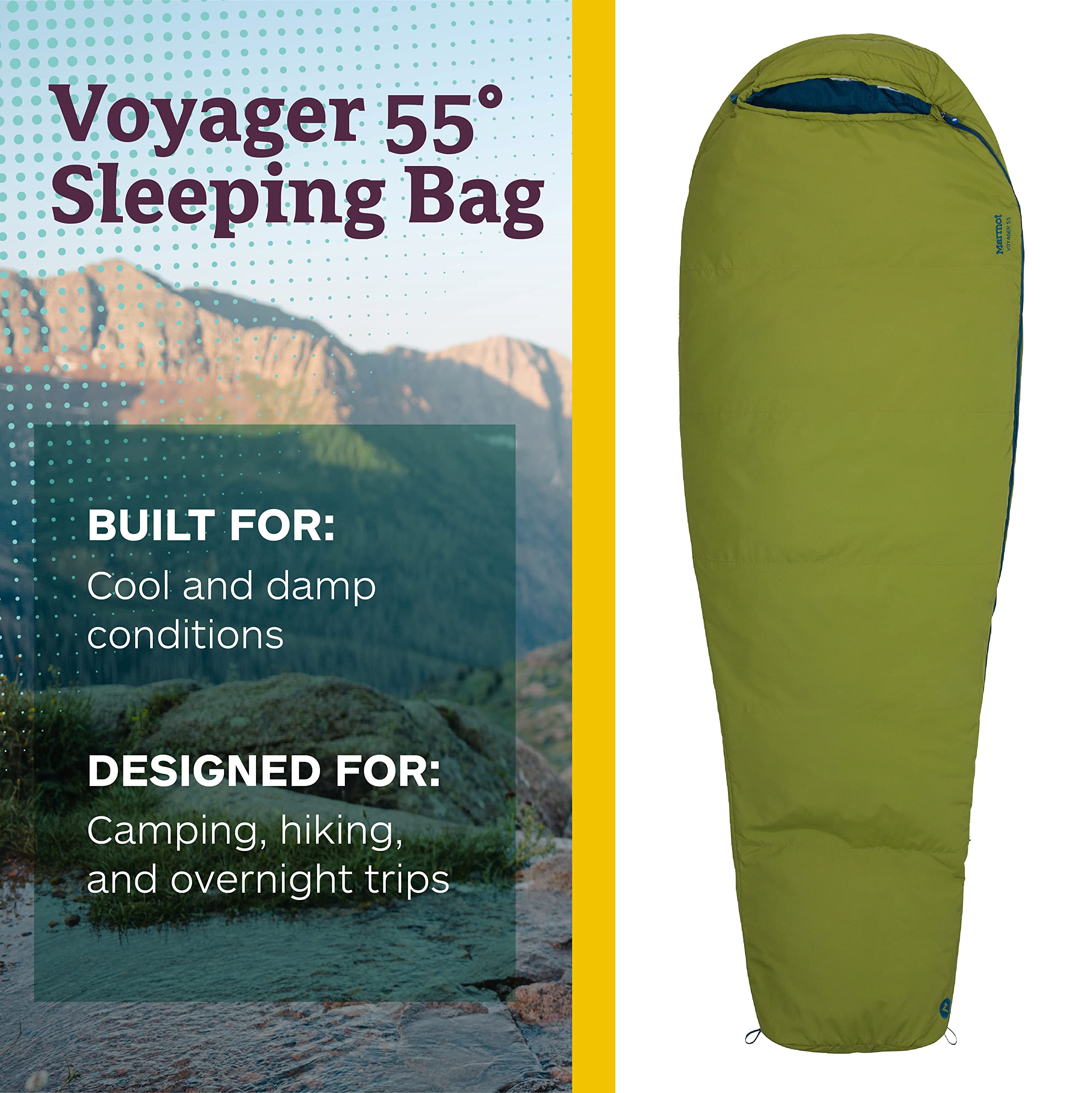 Marmot Voyager 45 Mummy Sleeping Bag, Sapphire, Regular