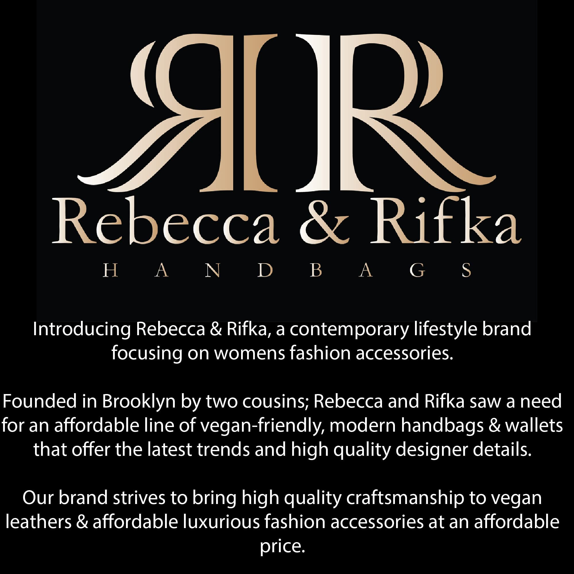 Rebecca & Rifka Saffiano Vegan Leather Chevron Quilted Single Zip Wristlet Wallet