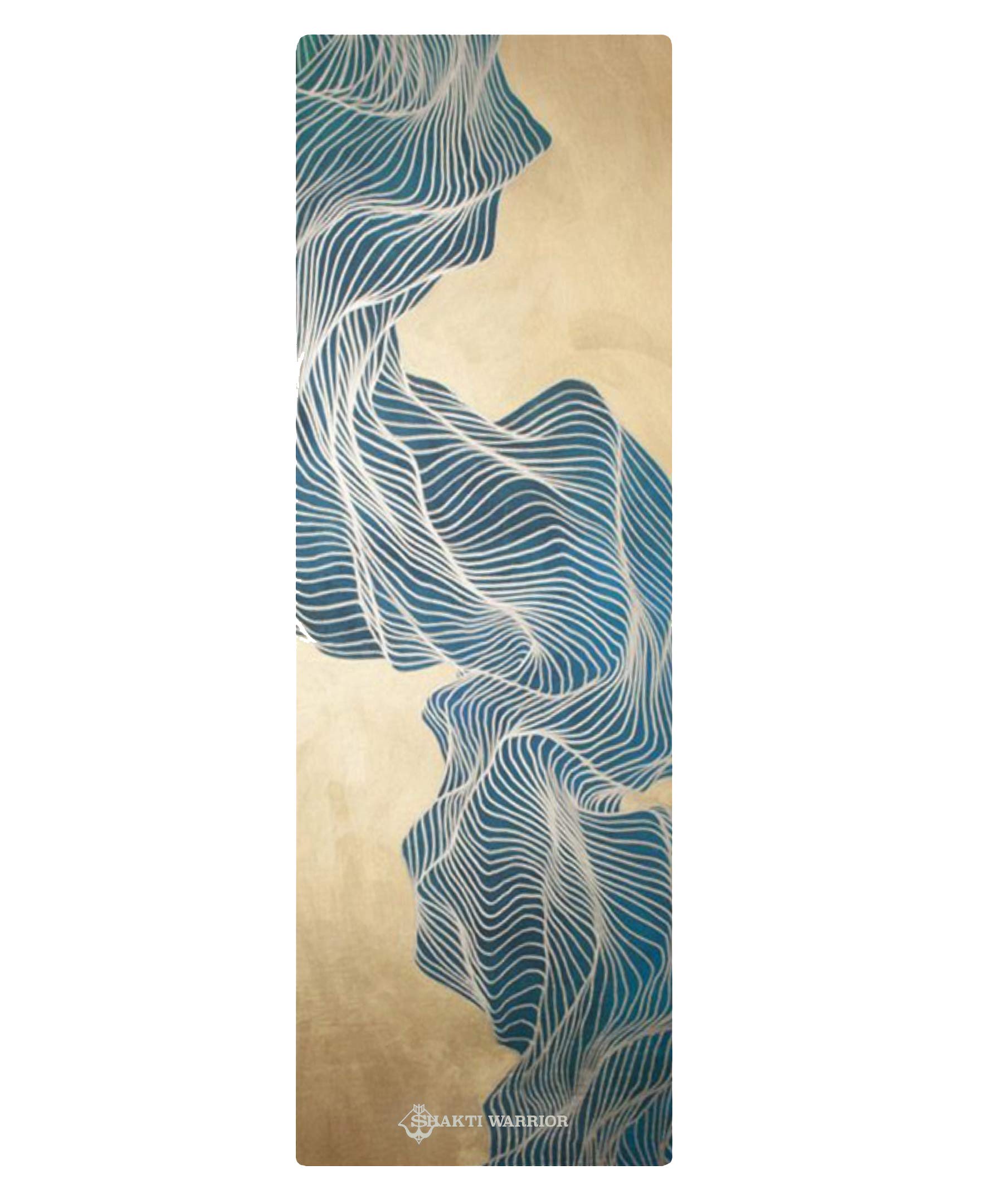 Shakti Warrior Kundalini yoga mat - Premium Printed Natural Eco-friendly Non-Slip Mat Great for Hot Yoga, Pilates, Workouts (72 inch x 24 inch x 3mm thick)