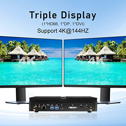 msecore Mini Gaming PC, Core i9-9900KF 8 Cores Max 5.0GHz, RTX2060 6G Graphics Card, 64G RAM 2T NVME SSD Desktop Computer, 8K, Triple Display, WiFi 6E Bluetooth 5.3, Windows 11 Pro