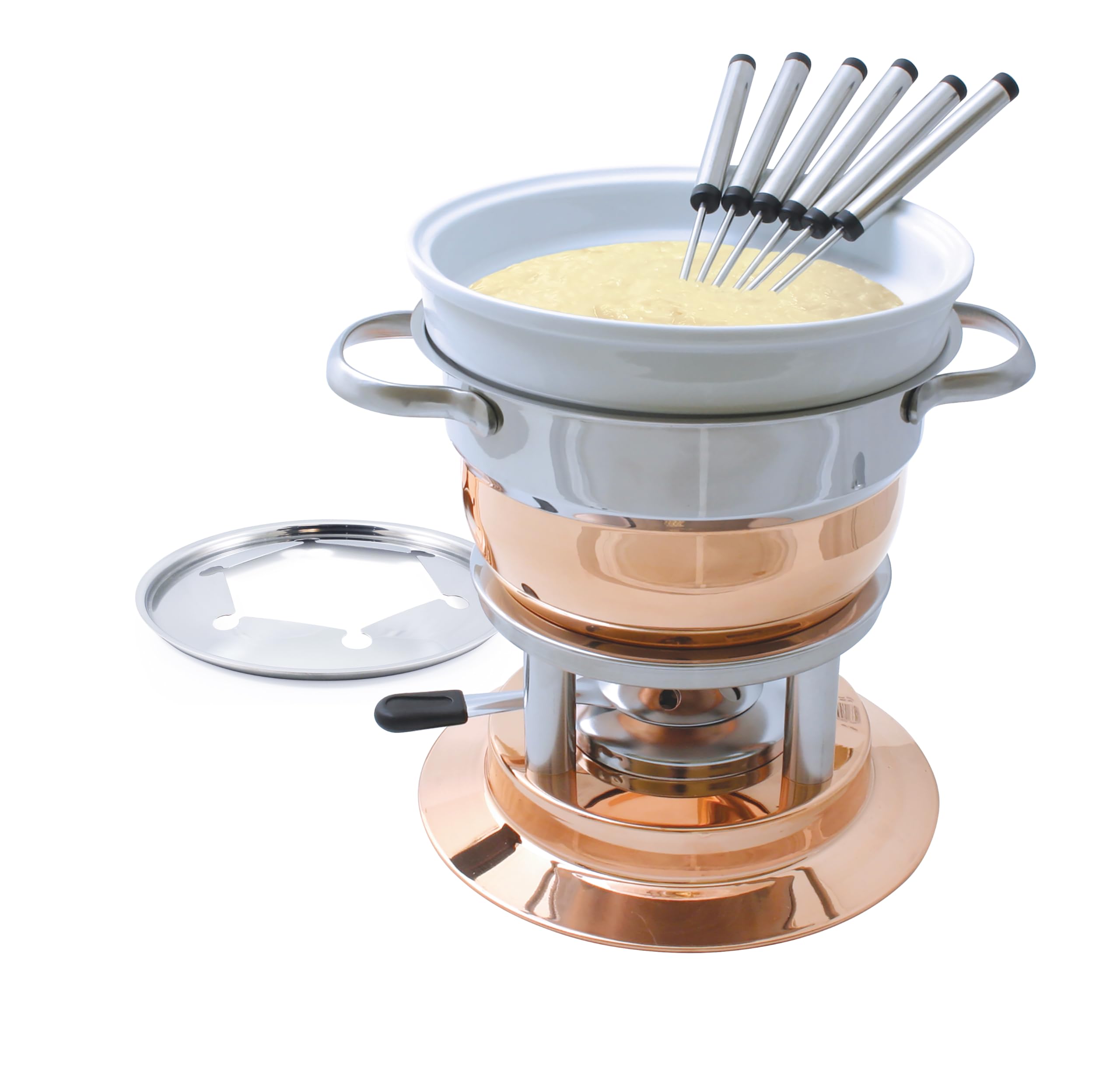 Swissmar Lausanne 11 Piece Copper Plated Fondue Set