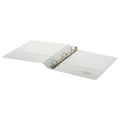 Office Depot® Brand Durable Round-Ring View Binders, 1" Rings, White, Pack of 6 Binders