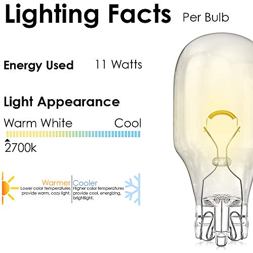 Noa Store 12 Volt 11 Watt Incandescent Light Bulb Pack of 12 Used as Landscape Path Lights, Outdoor Bulb Lights, Decorative Light Bulb, Malibu Light Bulbs, and Night Light Bulbs