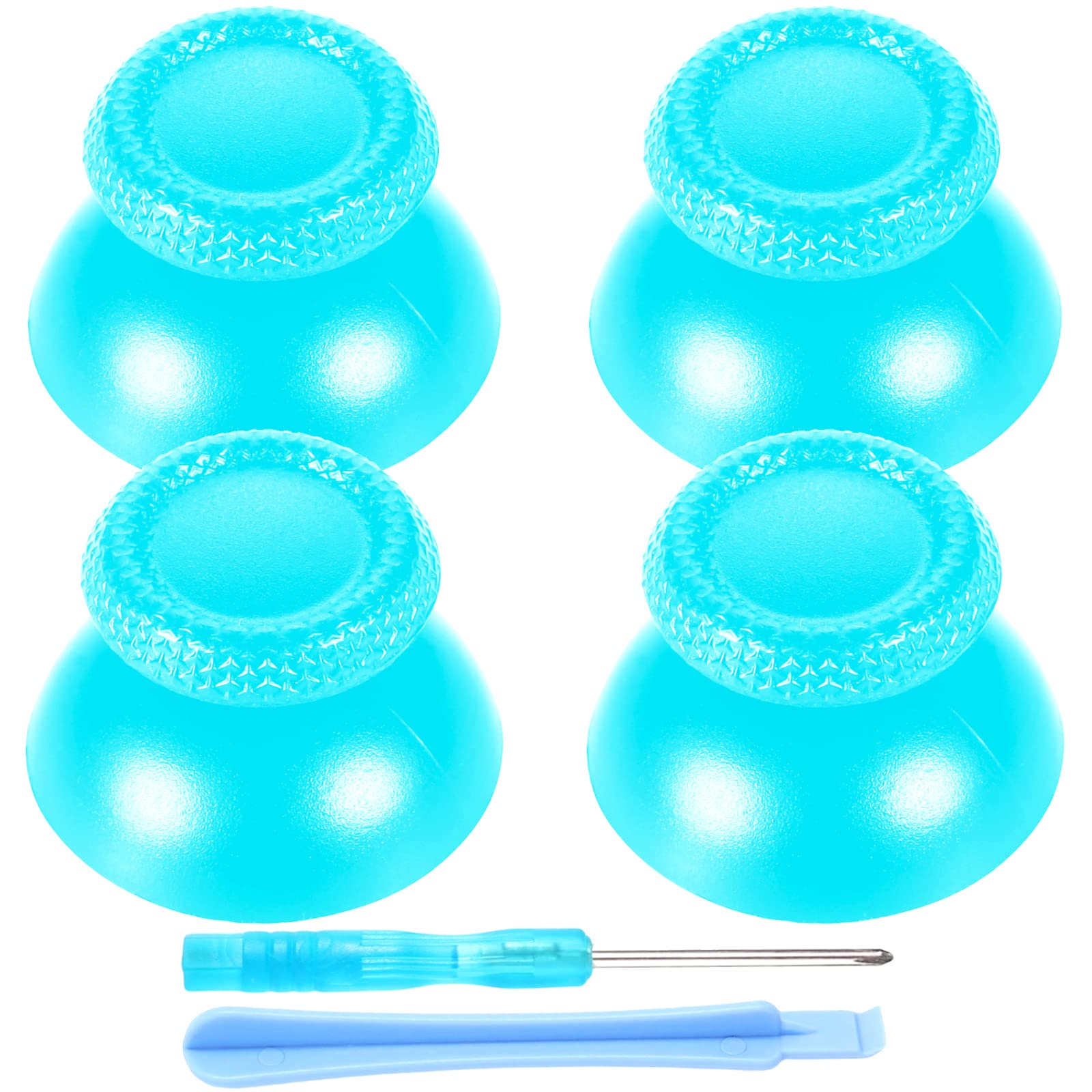 Replacement Thumbsticks,Analog Thumb Sticks Repair kit for PS5 Controller,fit for PS4 Controller -Light Blue