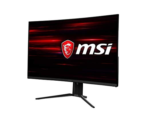 MSI 32"" Full HD RGB LED Non-Glare Super Narrow Bezel 1ms HDR Ready 2560 x 1440 165Hz Refresh Rate Free Sync Height Adjustable Curved Gaming Monitor (Optix MAG322CQR), Black