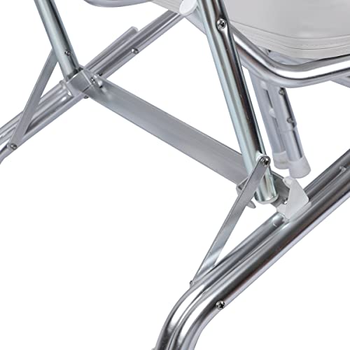 NORTHCAPTAIN D1 Premium Folding Deck Chair Boat Seat With Aluminum Frame,White