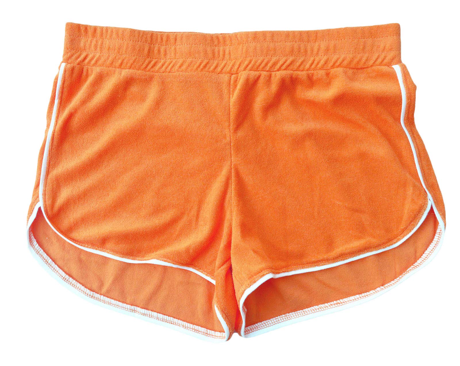 Ms SYJ Women's Terry Shorts Casual Lounge Short Pants Running Workout Hot Pants(Orange New,6-8)
