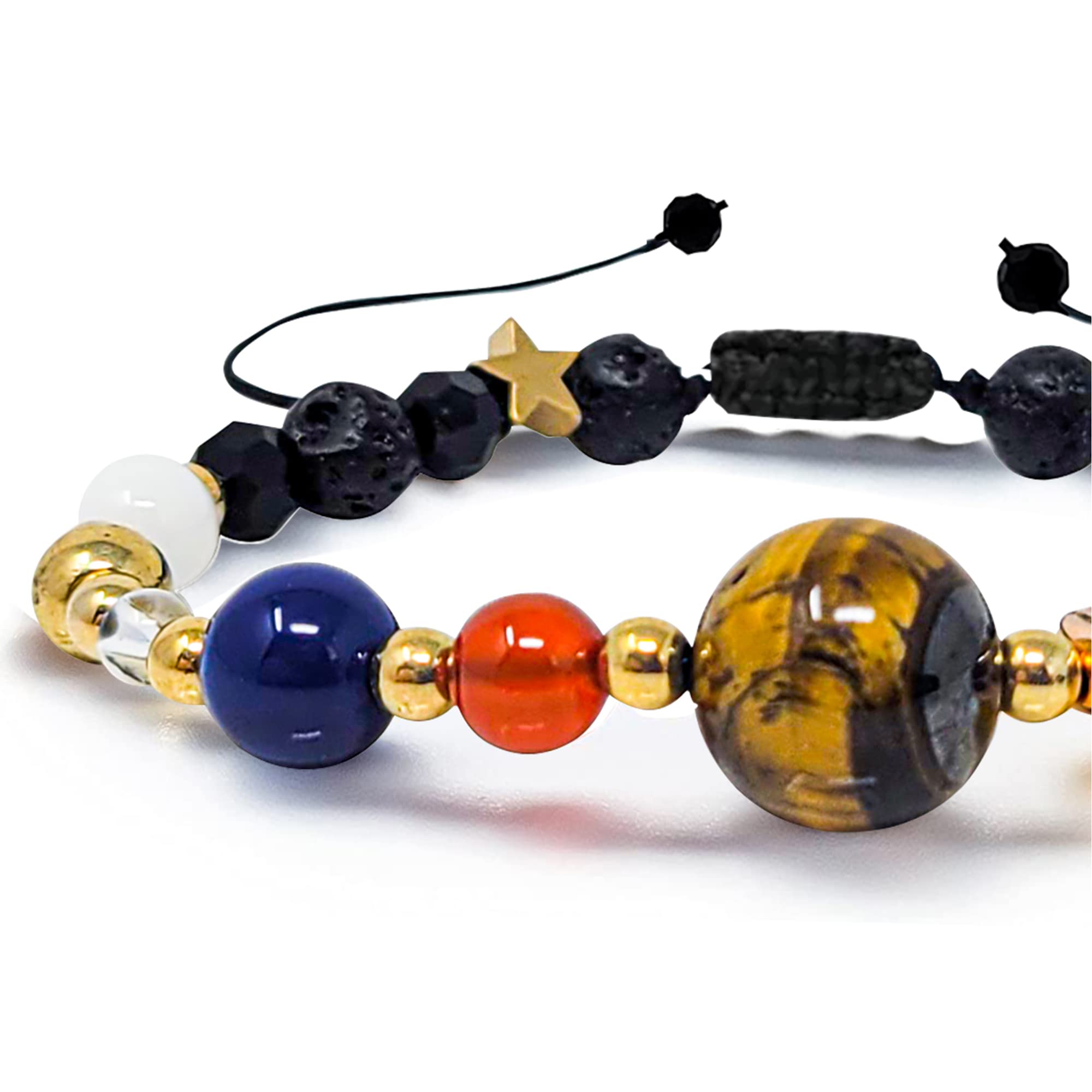Nostalgish Solar System Bracelet [Better Quality, Lower Price] - Universe Galaxy The Eight Planets Guardian Star Natural Stone Beads Bracelet Strand Stretch Bangle Gifts Unisex