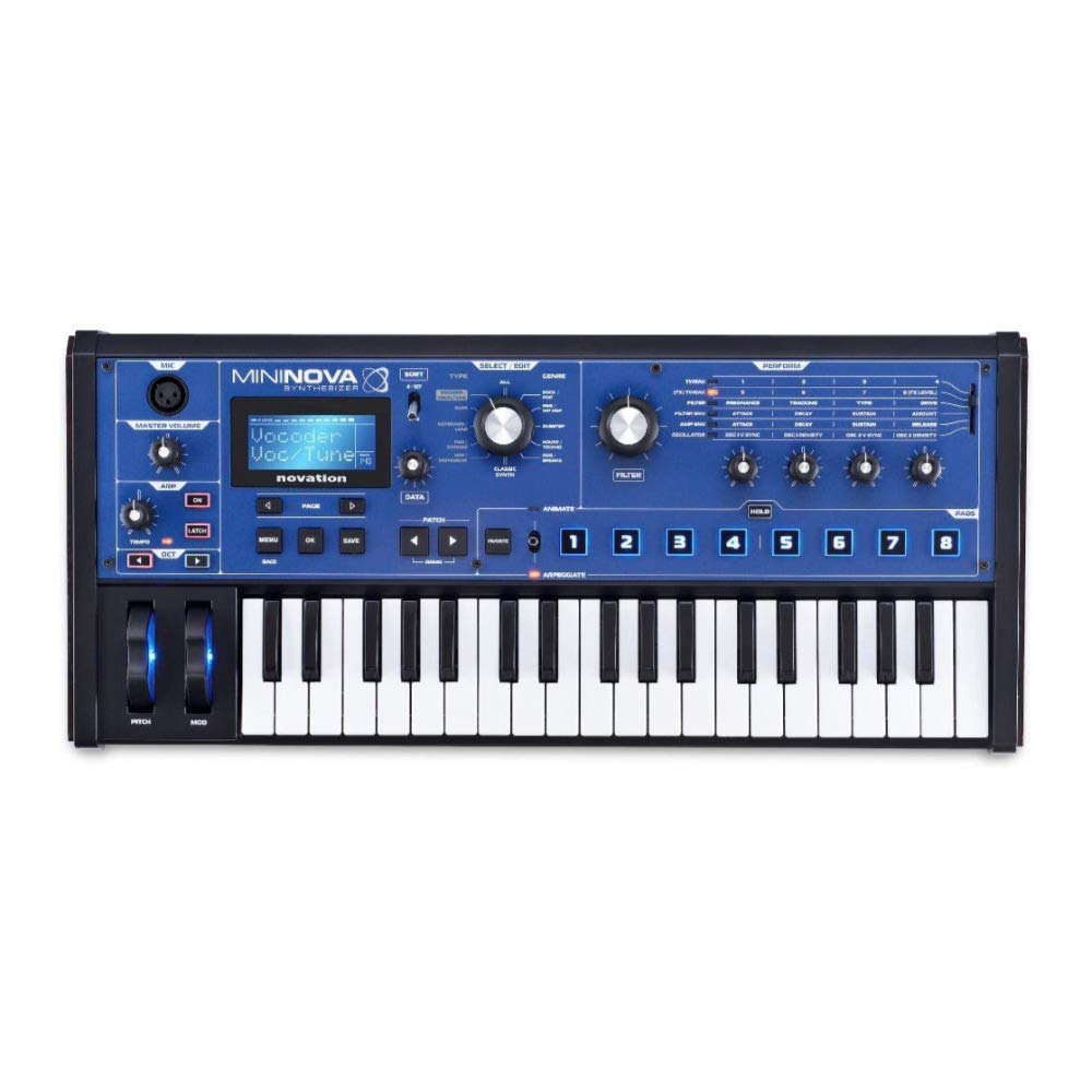 Novation MiniNova Synthesizer Bundle with MiniNova Gig Bag and Closed-Back Studio Headphones (3 Items)