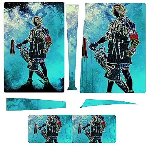 PlayStation 5 optical drive version sticker protective cover, Soul of The Blitzball Star ps5 controller protective shell (compatible with ps5 optical drive)