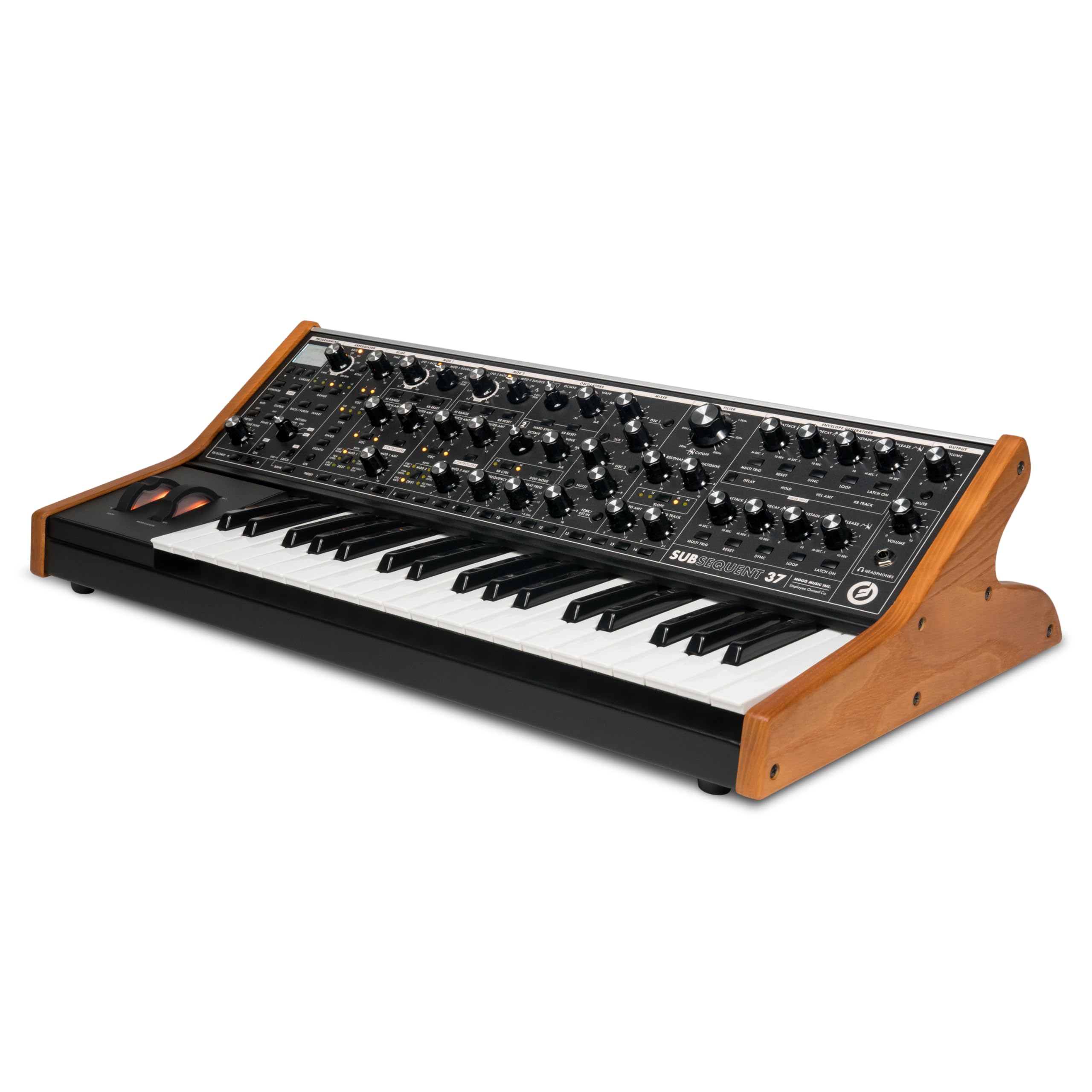 MOOG Subsequent 37 Paraphonic Analog Synthesizer and MIDI Keyboard with 37 Semi Weighted Keys, Headphone Amp, 256 Presets, Screen and Software Editor