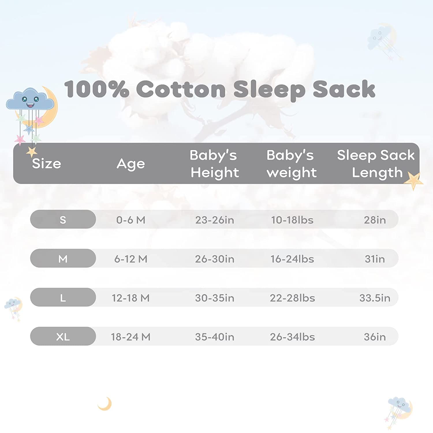 Yoofoss Baby Sleep Sack 6-12 Months, 2.5 TOG Quilted Winter Wearable Blanket Thickened Baby Sleeping Bag 2-Way Zipper Toddler Sleeping Sack Warm Comfy (Medium)
