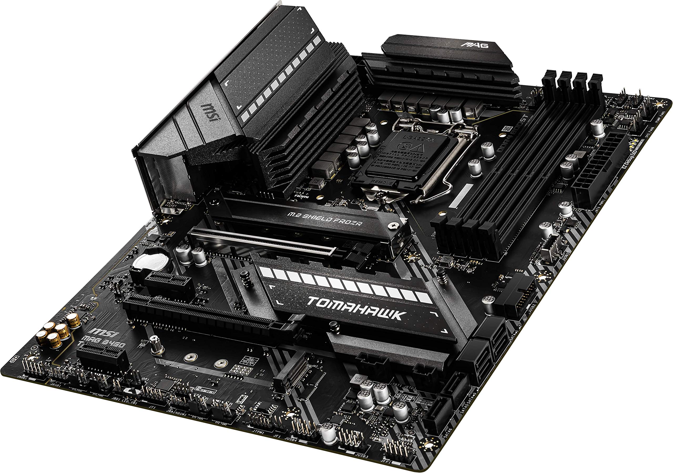 MSI MAG B460 Tomahawk Gaming Motherboard (ATX, 10th Gen Intel Core, LGA 1200 Socket, DDR4, CFX, Dual M.2 Slots, USB 3.2 Gen 2, 2.5G LAN, DP/HDMI, Mystic Light RGB)