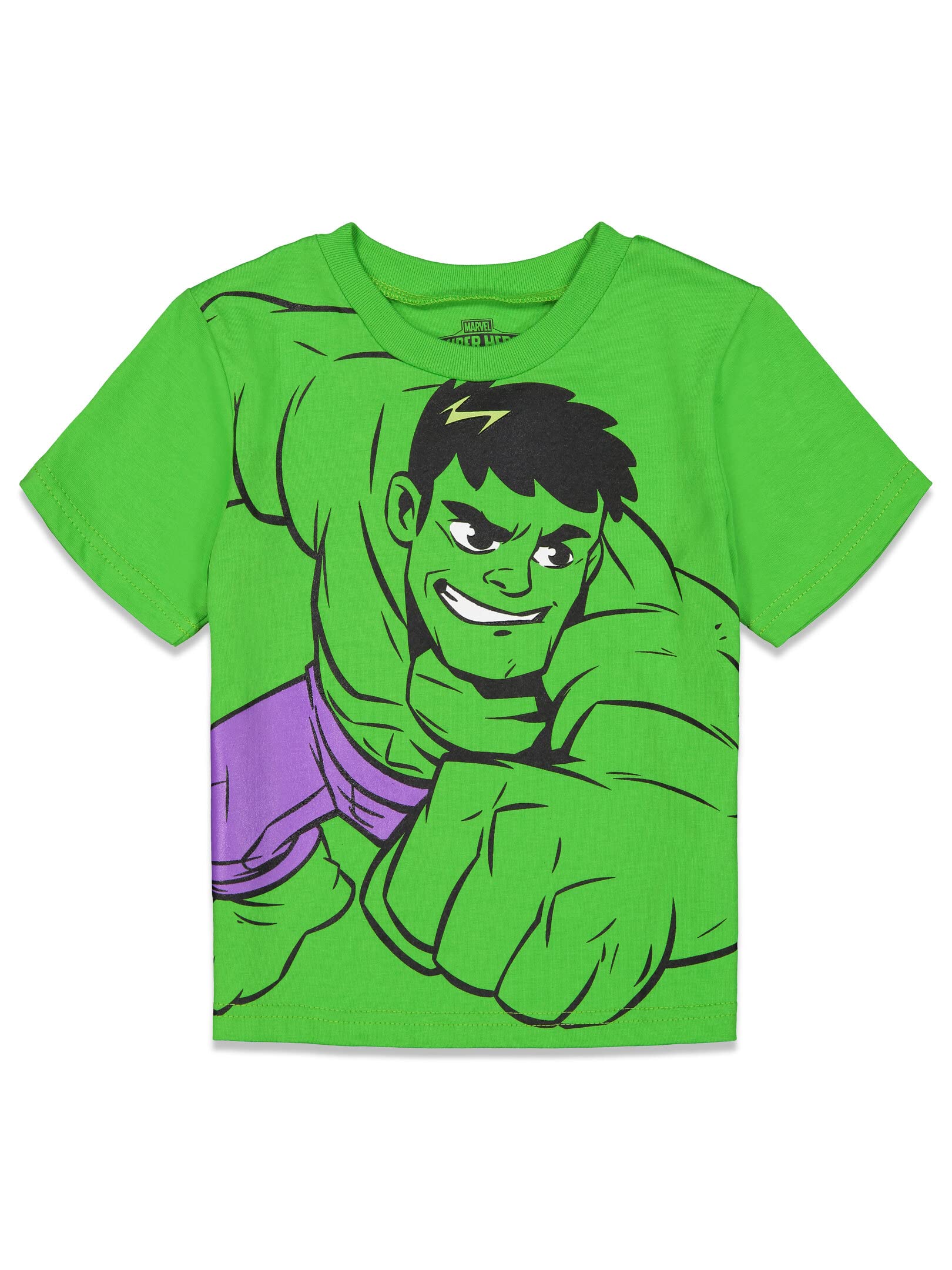 Marvel Avengers Super Hero Adventures Spider-Man Hulk Iron Man Little Boys 4 Pack Graphic T-Shirts 6