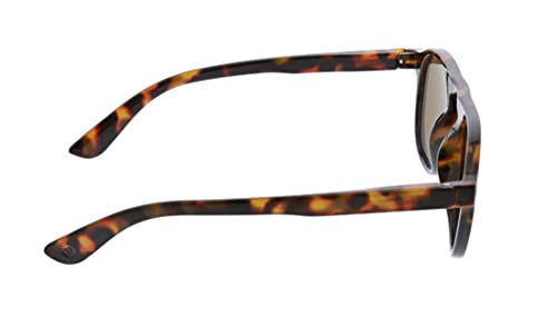 Peepers by PeeperSpecs Women's Neptune Sun Round Polarized Sunglasses-No Correction, Tortoise/Black, 50 mm + 0
