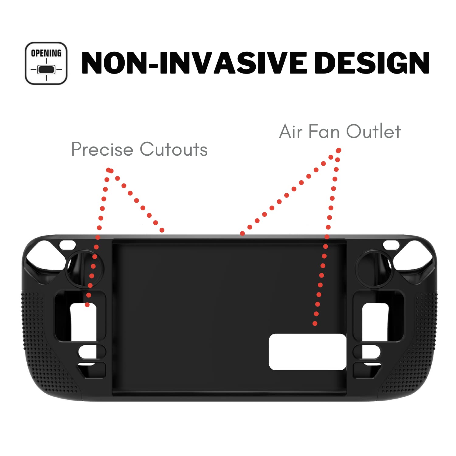 Silicone Skin for Steam Deck Gaming Console PC Protective Kits SteamDeck, Anti Slip Rubber Soft Cover, Shock Absorption