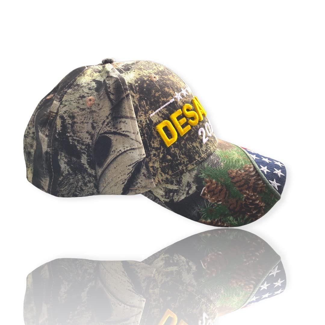 Ron Desantis 2024 Presidential Campaign Made in America Don't Fauci My Florida Mesh Back Trucker Hat Camo Embroidered Adjustable Baseball Caps