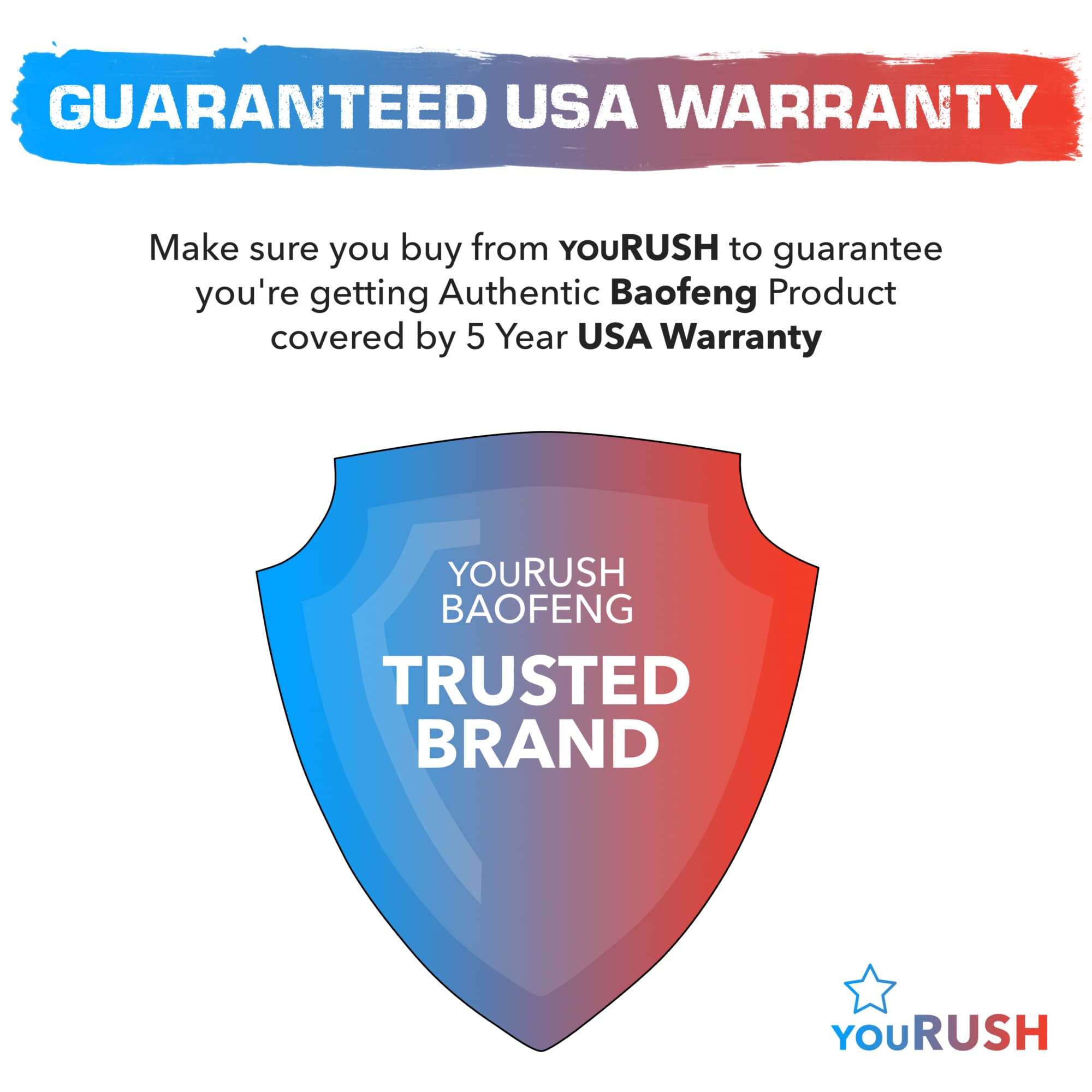 youRUSH 2 Pack BL-8 Extended UV 82hp Battery 3800 mAh with USB Charging Cables - Compatible with Baofeng UV-82 - Accessories Set of Replacement Battery BL8 & USB Charger