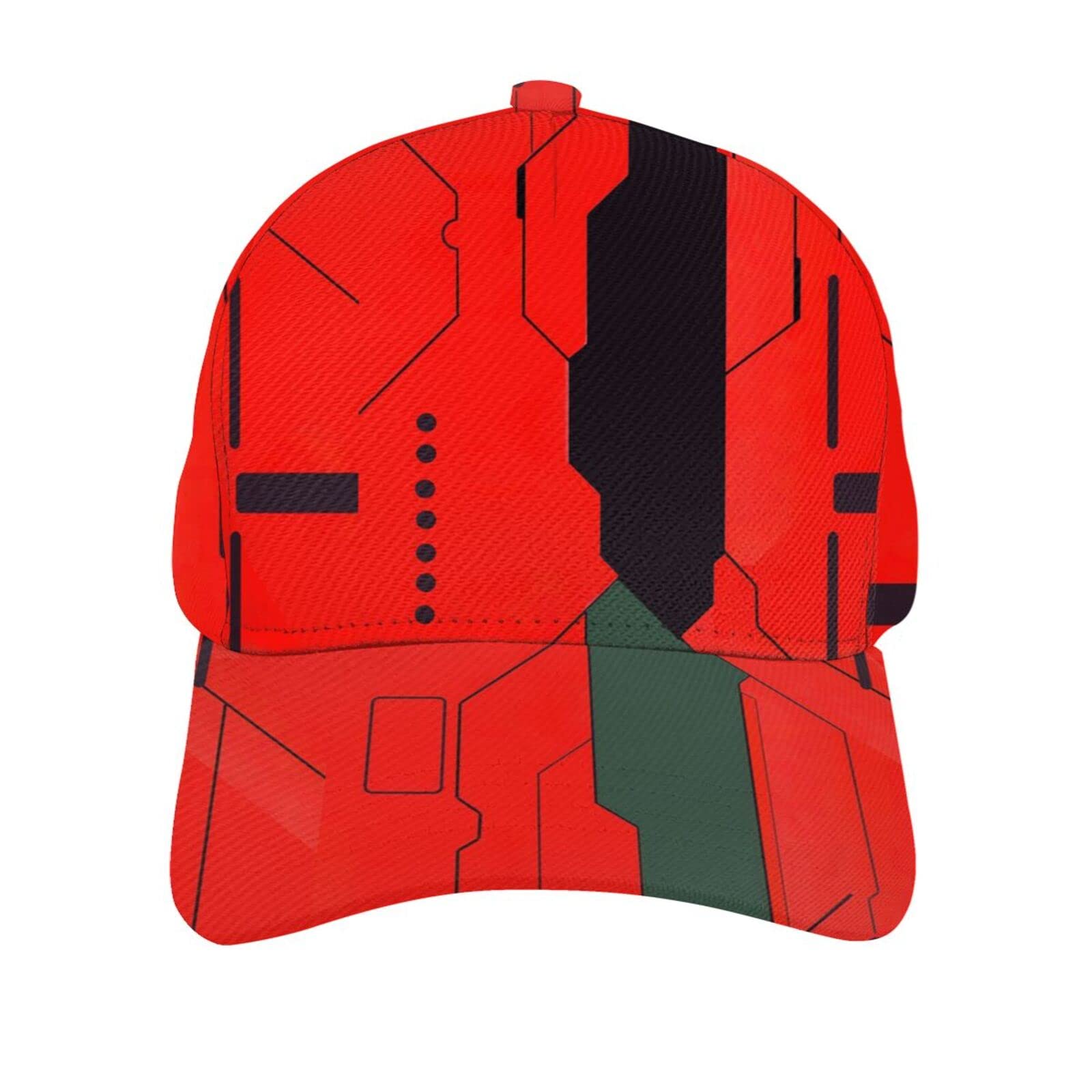 Red Mechanical Men Baseball Cap Snapback Printed Dad Hats Fashionable Baseball Cap Adjustable Sport Casual for Traveling Hiking