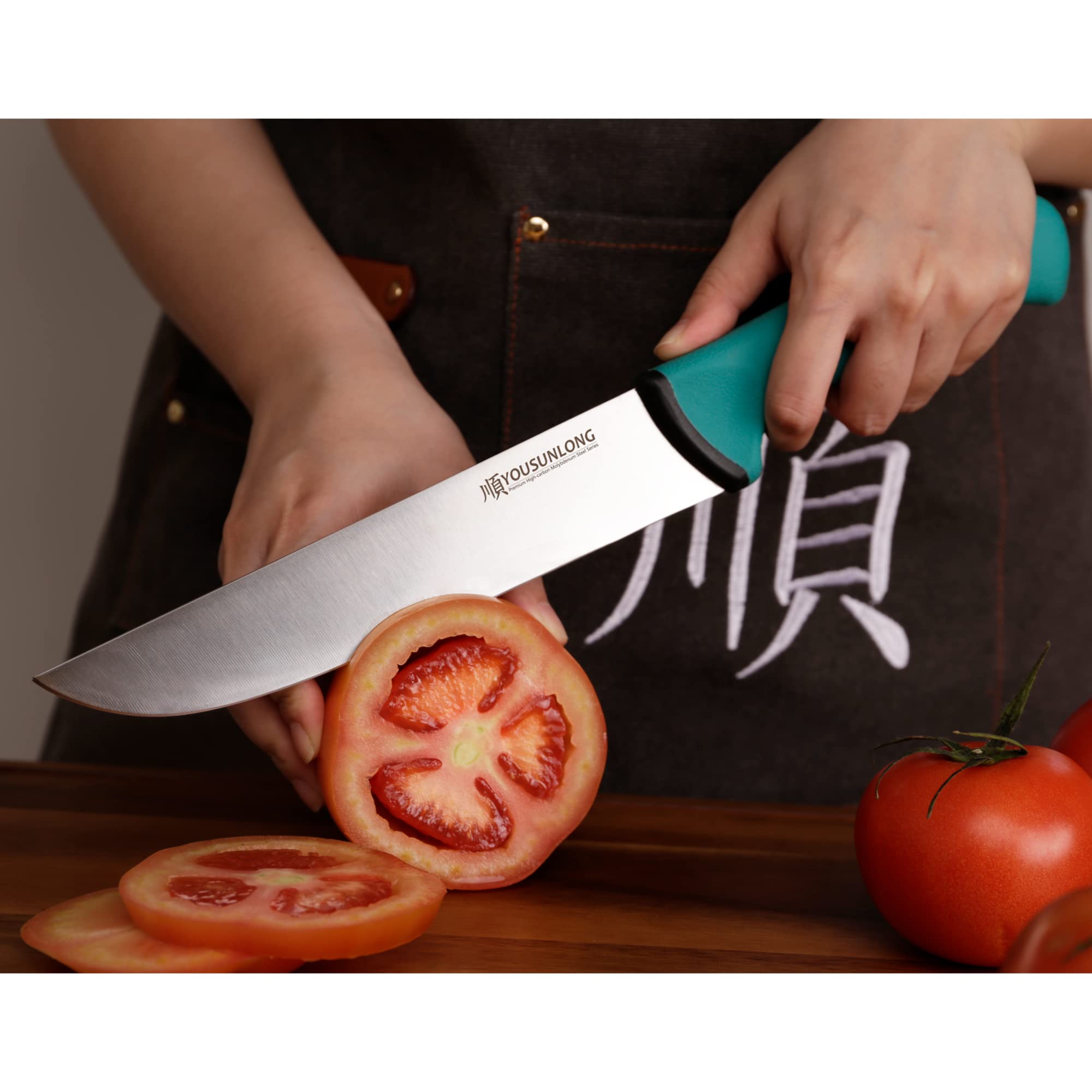 YOUSUNLONG Butcher Knife - Chef's knife 8"(203mm) -Premium High-carbon molybdenum steel blade - Butchery meat processing knife - Ergonomic & non-slip handle