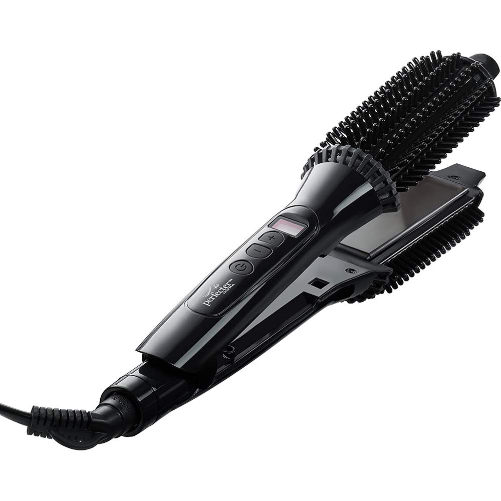 Oster 076550-100-001 Professional Octane Cordless Clipper Bundle with Perfecter Flat Iron Hair Straightener & Hot Round Brush 2-in-1 Black