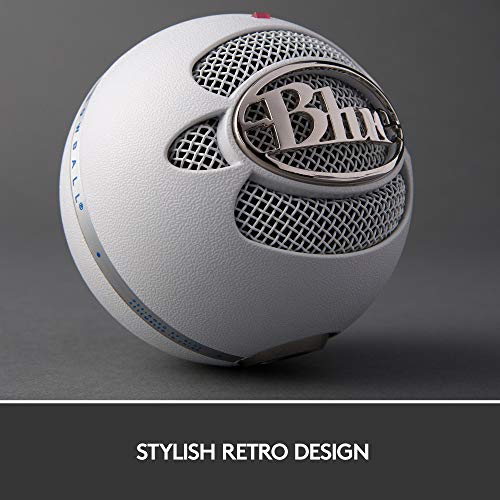 Logitech for Creators Blue Snowball iCE USB Microphone for Gaming, Streaming, Podcasting, Twitch, YouTube, Discord, Recording for PC and Mac, Plug & Play-Black