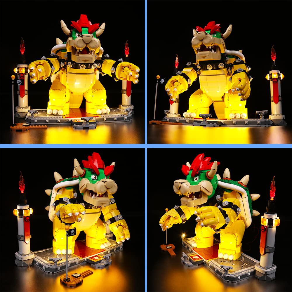 VONADO Led Light Kit Compatible with Lego The Mighty Bowser 71411 (No Model),Lighting Kit Compatible with Lego 71411 Building Toys, Creative DIY Light Kit (Standard Version)
