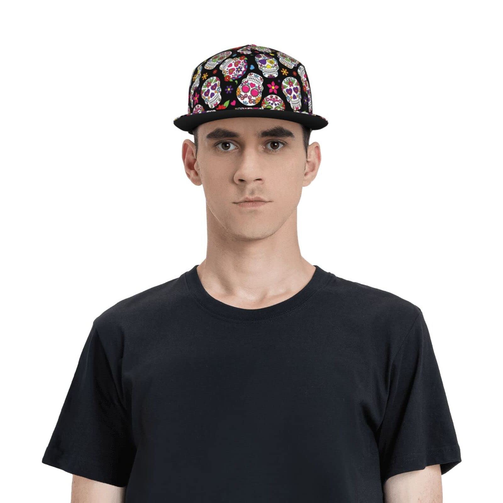 Tegcuid Baseball Cap Hip Hop Snapback Hat Fashion Flat Bill Brim Adjustable Dad Hats for Men Women