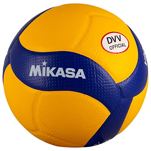 MIKASA Unisex's V200W-DVV Volleybal Ball, Blue Yellow, 5