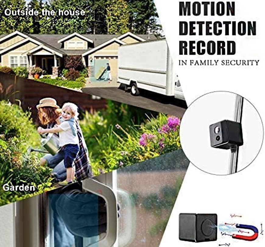 Pomocuty Wireless Camera Mini Hidden Spy Portable Small Nanny Cam with Night Vision and Motion Detection HD 1080P Body Surveillance Cameras for Home Security Indoor/Outdoor
