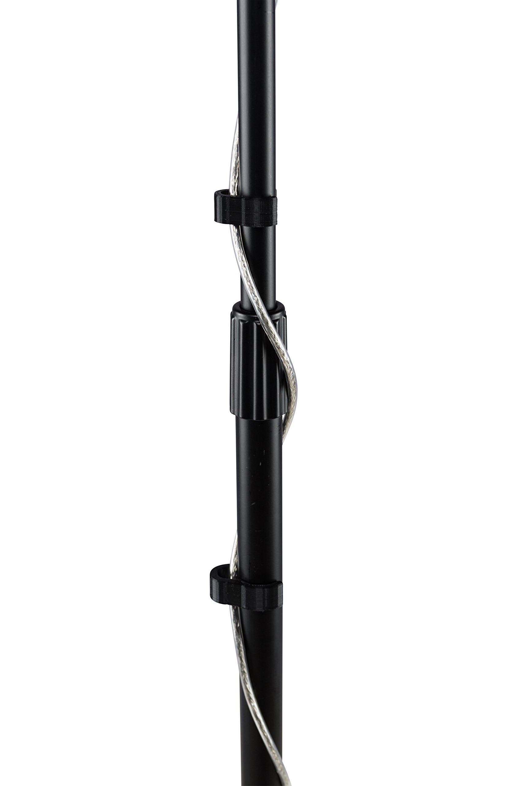 Mic Cable Clips - Universal Microphone Boompole Cable Clip Set - Includes Clips for 3/4" and 5/8" Pole Sections - Durable and Flexible ABS Plastic Clips Snap on Tight - Up to 3/8" Wire (8 Pack)