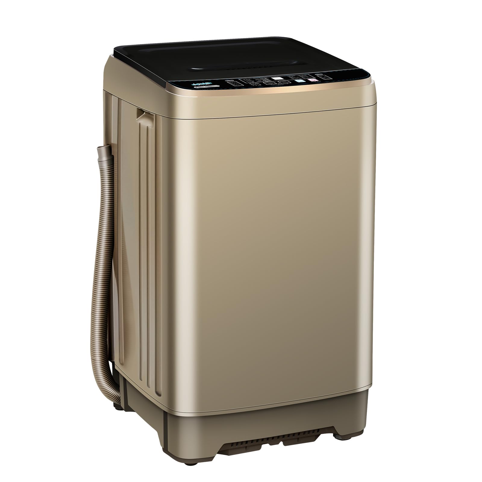 OOTDAY Portable Washing Machine, 2.3 cu.ft Fully Automatic Compact Washer, 17.8lbs Portable Washer, Laundry Washer with Drain Pump, 10 Programs & 8 Water Levels, Washing Machine for Apatment