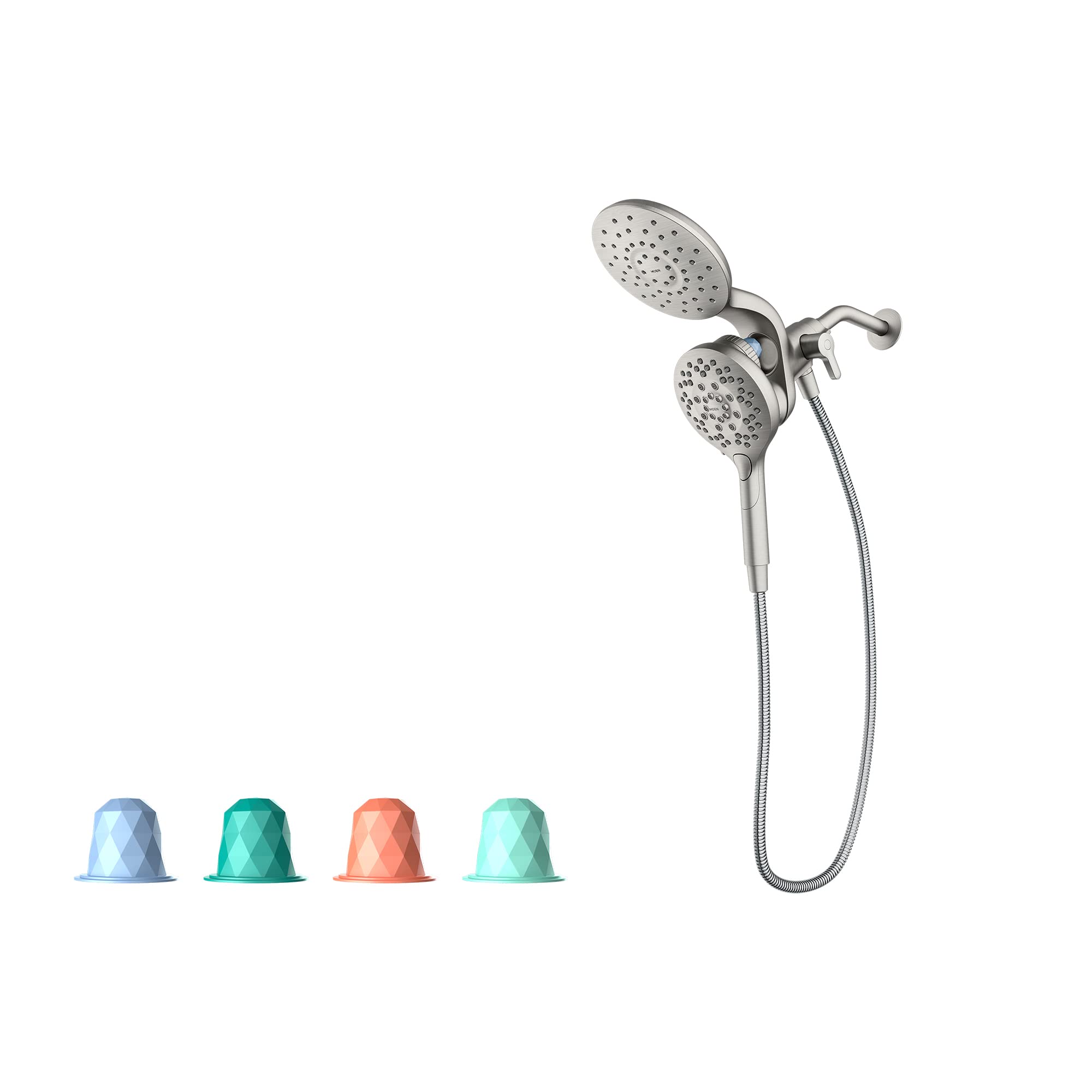 Moen IN208C2SRN Aromatherapy Combination Handshower and Rainshower with INLY Shower Capsules, Spot Resist Brushed Nickel