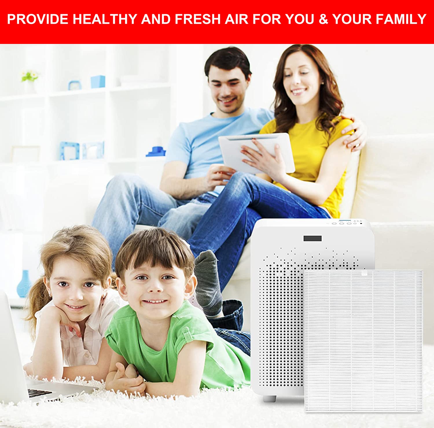 Topdeck ESSENTIALS 4-Pack C545 Replacement HEPA Filters Compatible with WINIX C545 Air Purifier, 4 True HEPA Filters, Filter S, Part number 1712-0096-00.