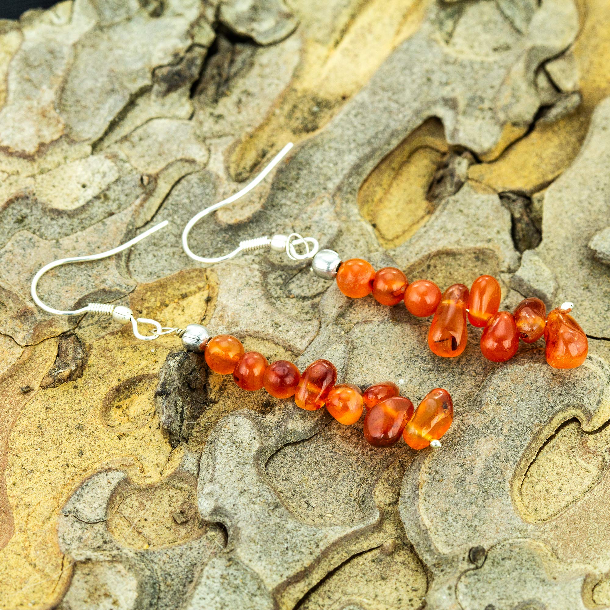 Mystic Self Carnelian Women Dangle Earrings Gemstone Jewelry