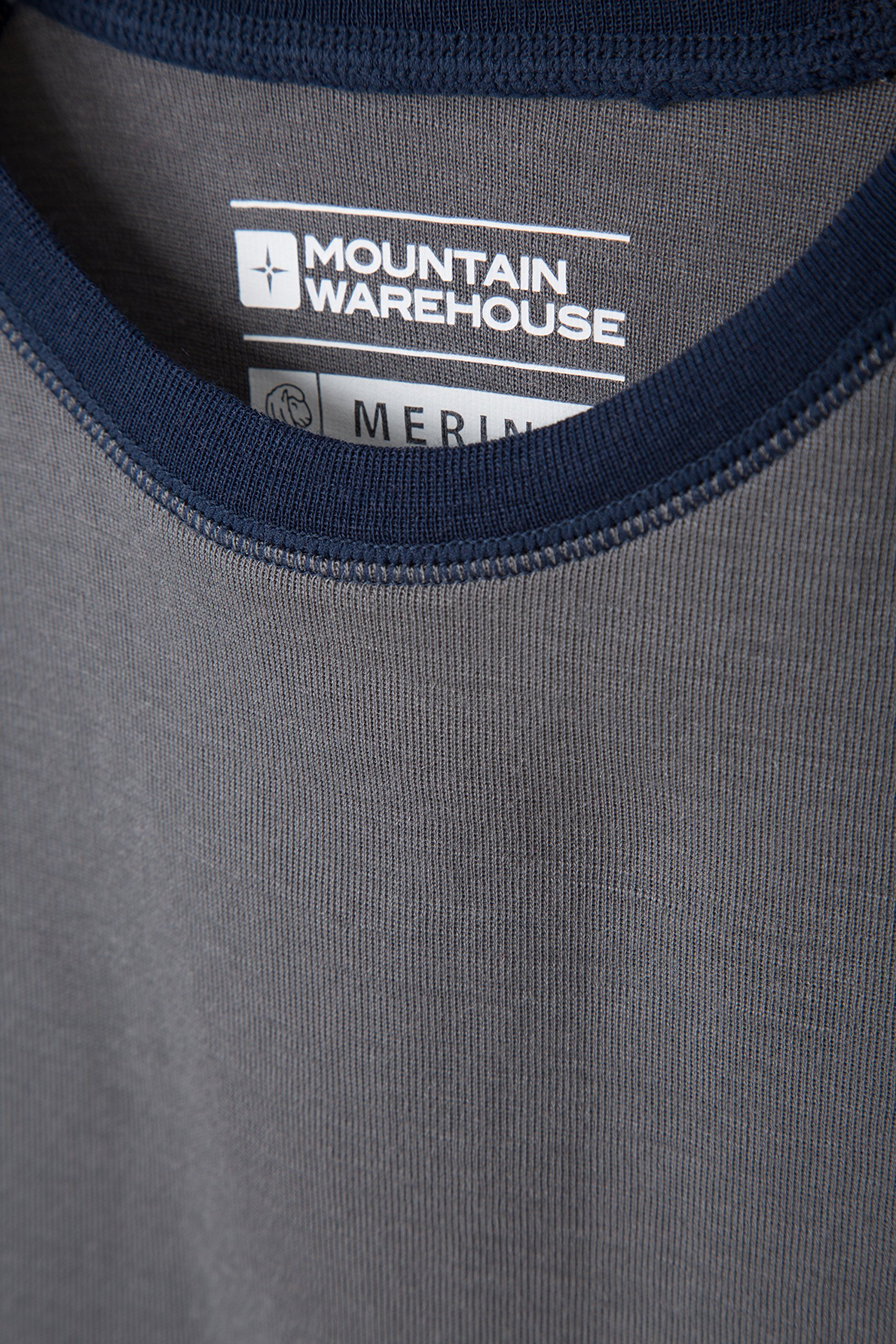Mountain Warehouse Merino Kids Top - Warm Thermal Baselayer Grey 11-12 Years