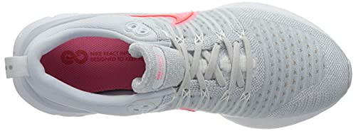 Nike React Infinity Run Flyknit Women's Running Shoe,Pure Platinum/Sunset Pulse/Football Grey/Bright Crimson, 8.5 M