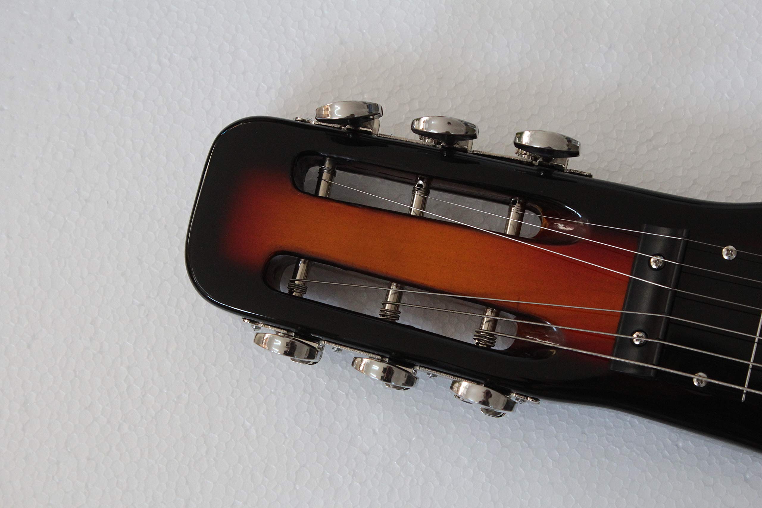 Musoo 6 String Slotted Head Stock Electric Lap Steel Slide Guitar Sunburst Color