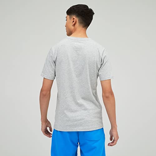 New Balance Men's NB Essentials Stacked Logo Short Sleeve, Athletic Grey , 3X-Large